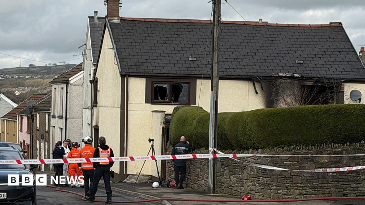 Nelson fire kills two after explosion at Caerphilly house - BBC News