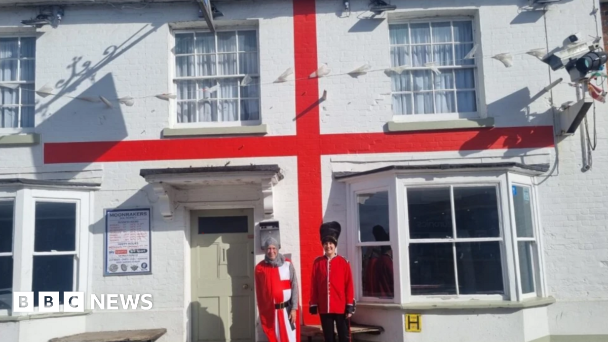 England flag can remain on Grade II listed pub after complaints - BBC News