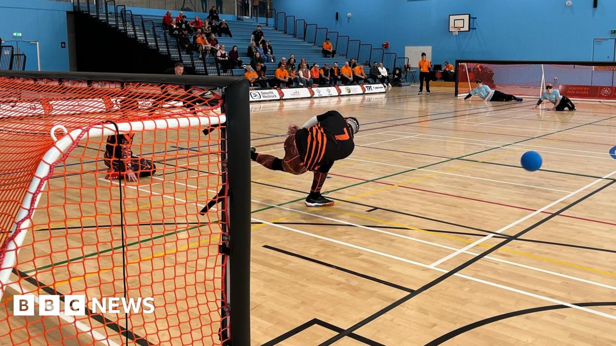 Goalball championship held in England for first time - BBC News