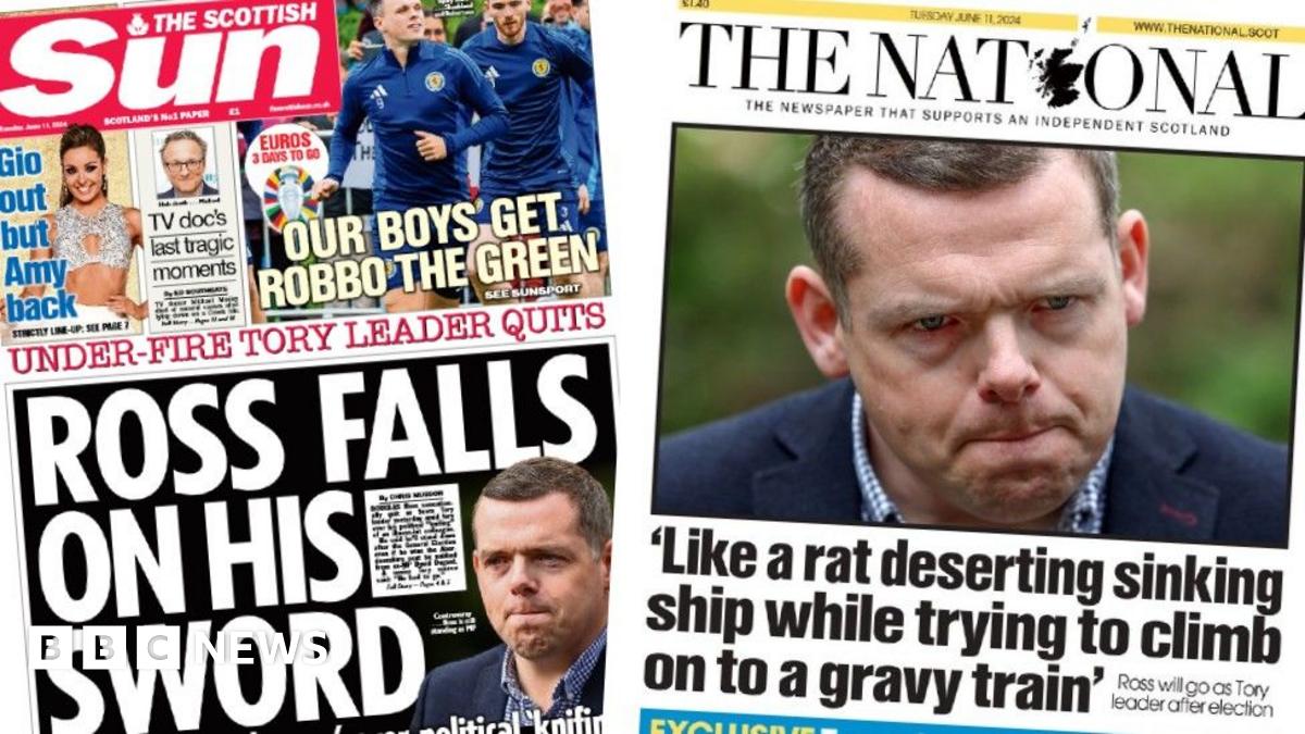 Scotland's papers: Scots Tories in 'turmoil' as Ross resigns - BBC News