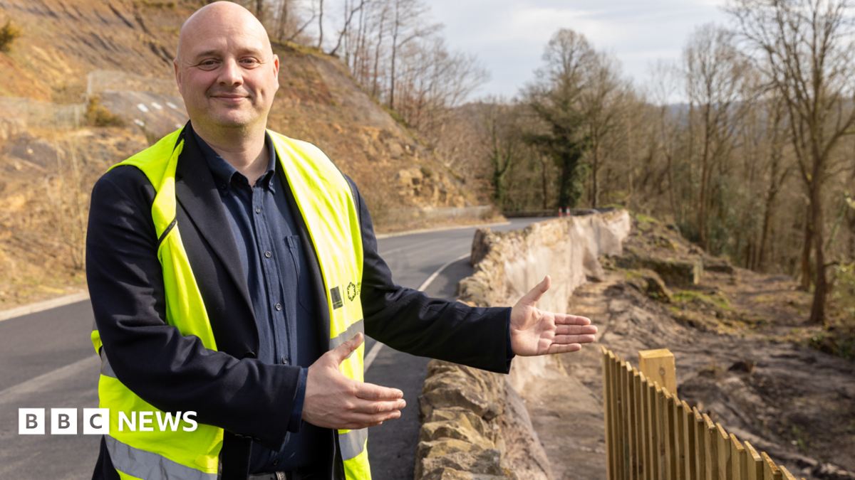 Jiggers Bank: Work to repair landslip-prone road complete - BBC News