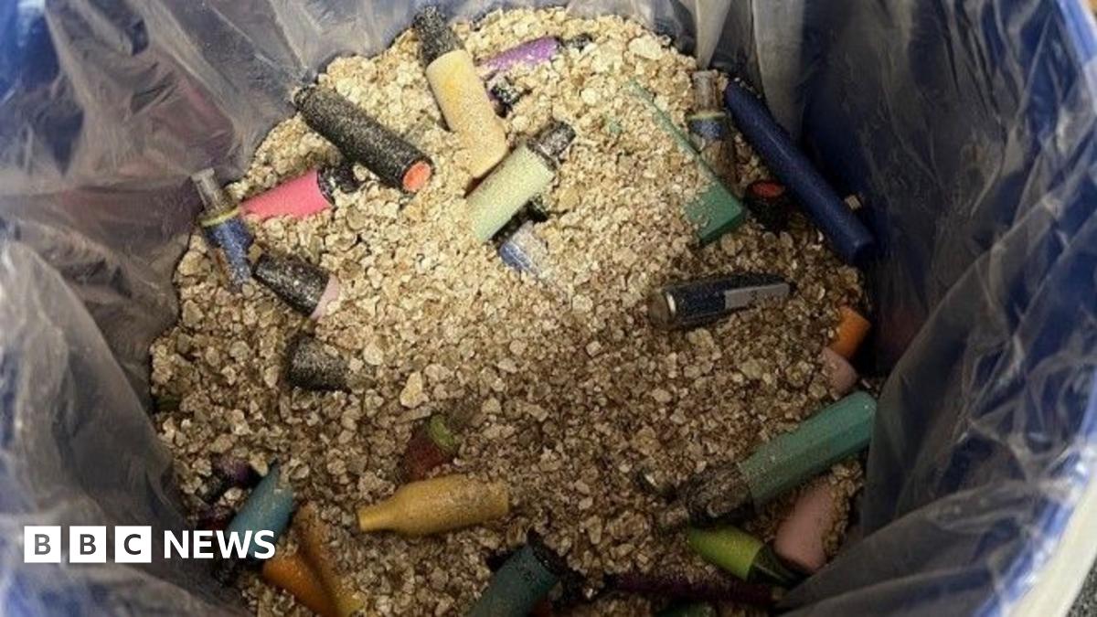 Aberdeenshire vape fire prompts new recycling bins - BBC News