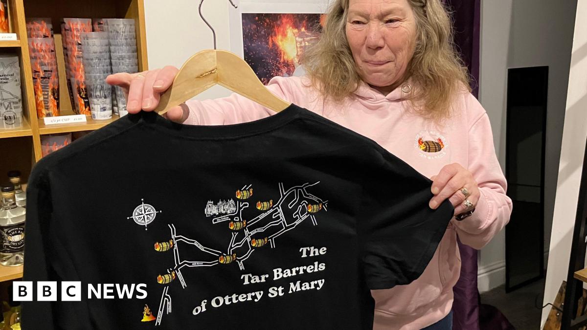 Ottery St Mary Tar Barrels 2025: tattoos, singed hair and merch - BBC News