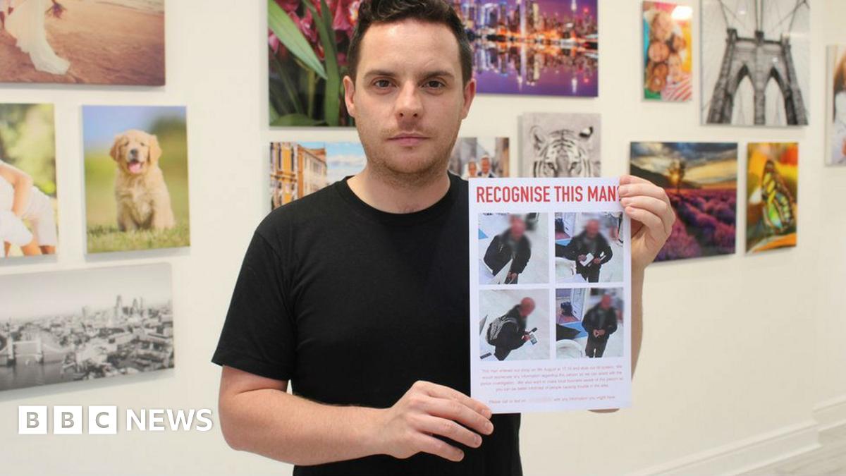 Colchester shopkeeper 'told off' over thief poster - BBC News