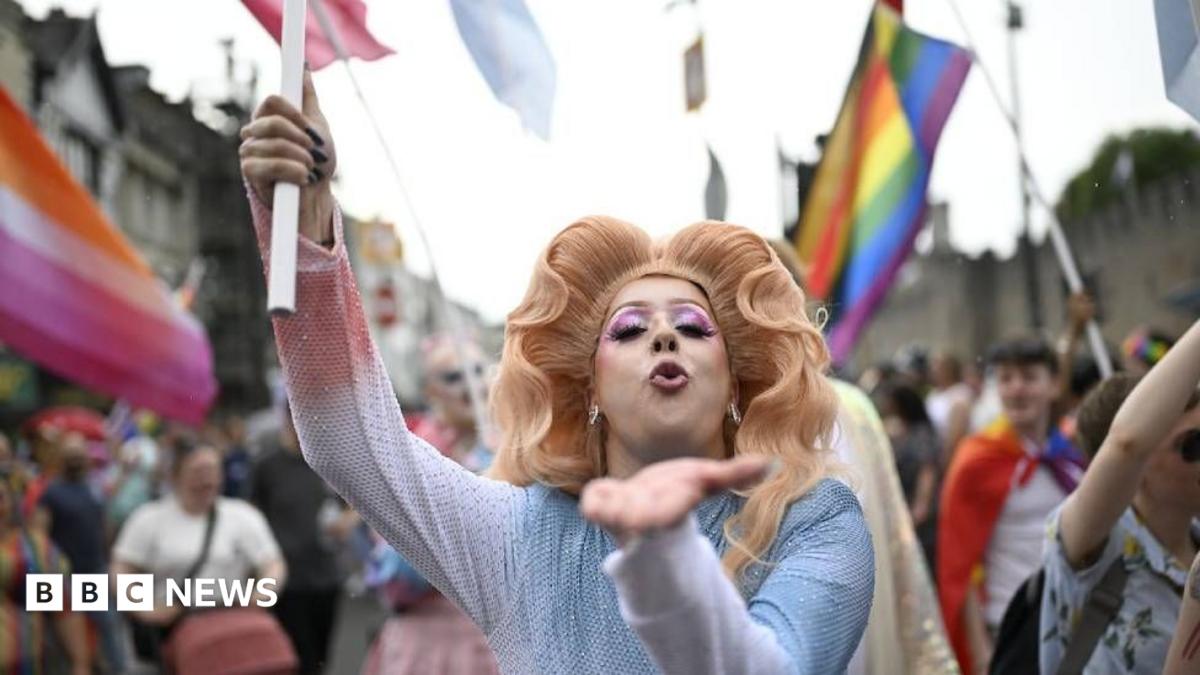 Pride Cymru: Thousand descend on Cardiff for anniversary parade - BBC News