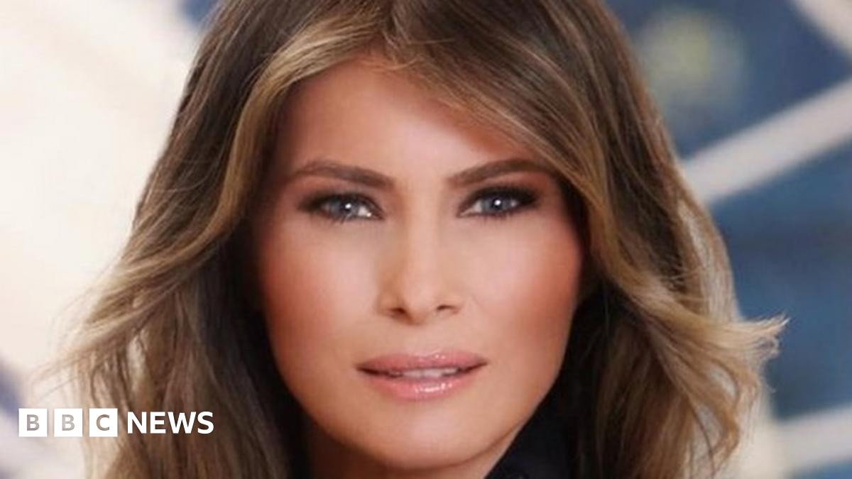 First Lady Melania Trump's official portrait 'heavily airbrushed' - BBC ...