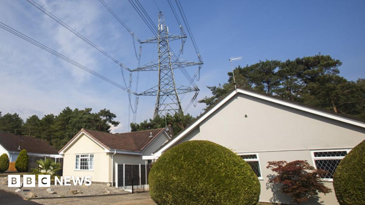 Energy bills to rise by 80p to fund discounts for homes near pylons - BBC News