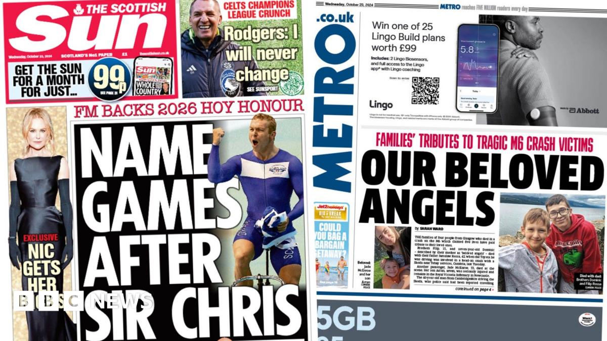 Scotland's papers: Glasgow's Commonwealth Games and M6 crash tributes ...