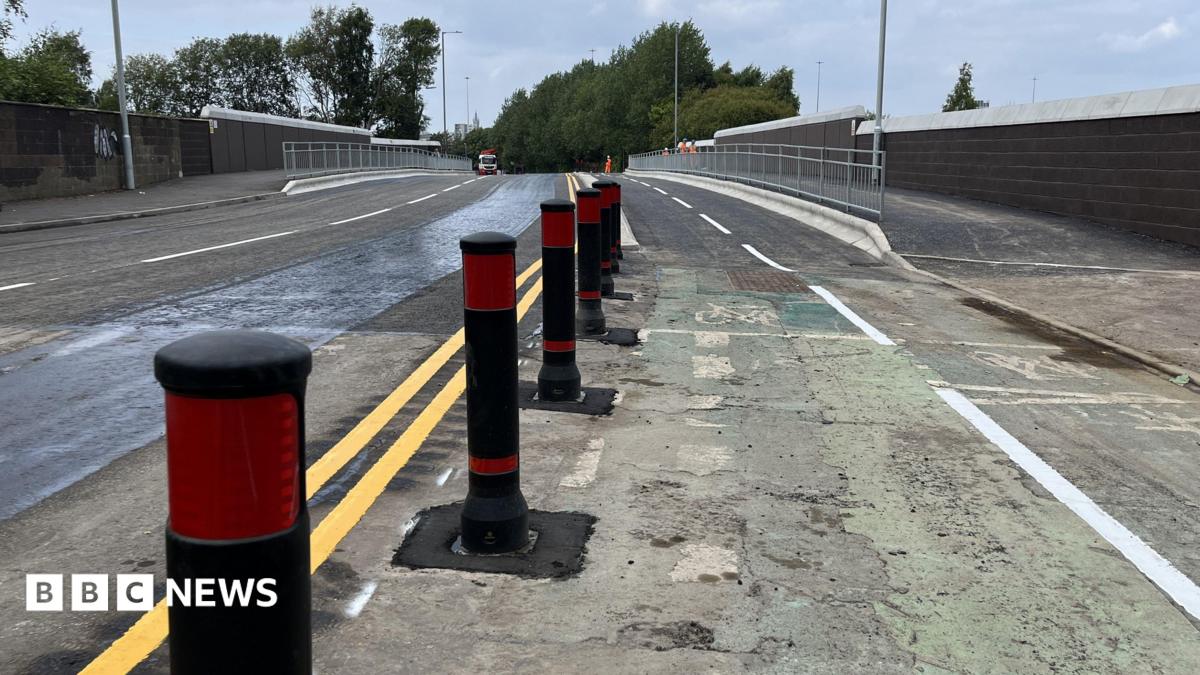 Shields Road bridge in Glasgow reopens after £12.6m makeover - BBC News