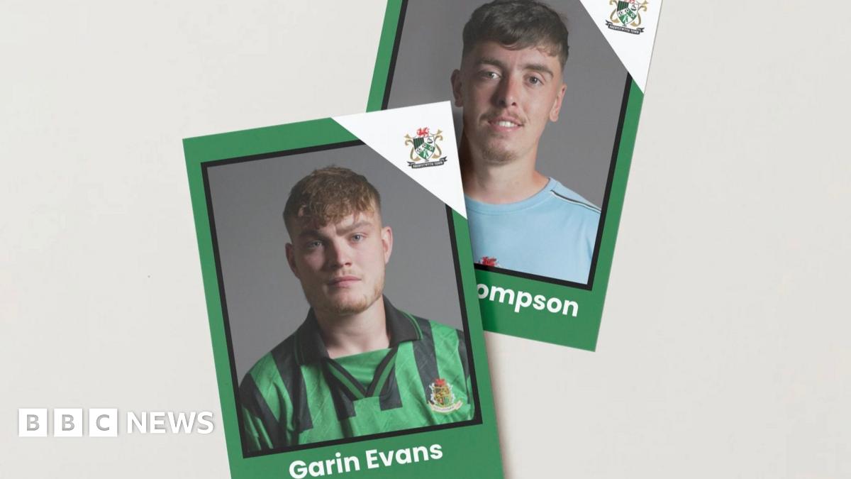 Aberystwyth Town FC launches sticker book after relegation - BBC News