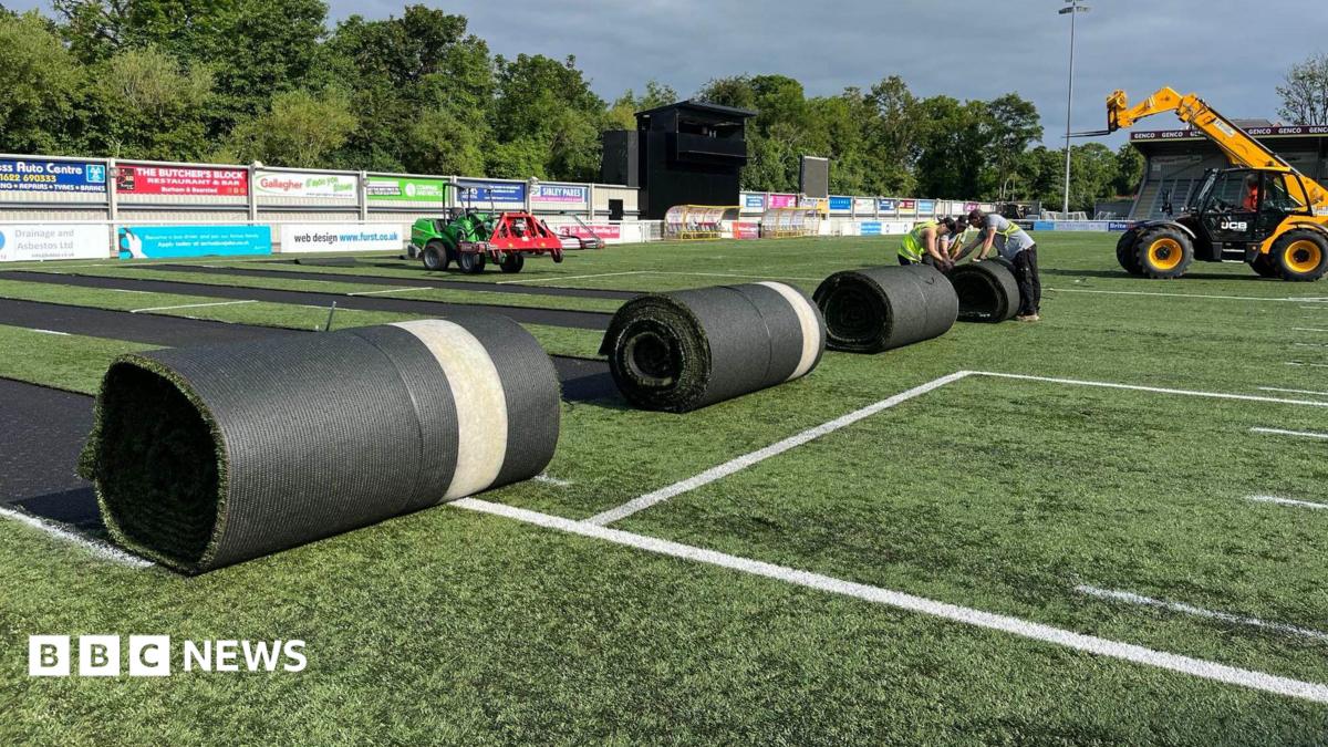 Maidstone United begins pitch revamp with FA Cup prize money - BBC News