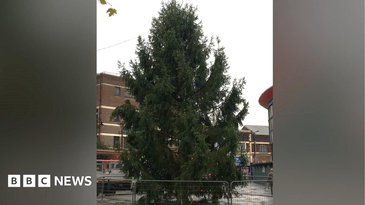 Walsall Christmas tree branded shabby and inspiring no festive spirit ...