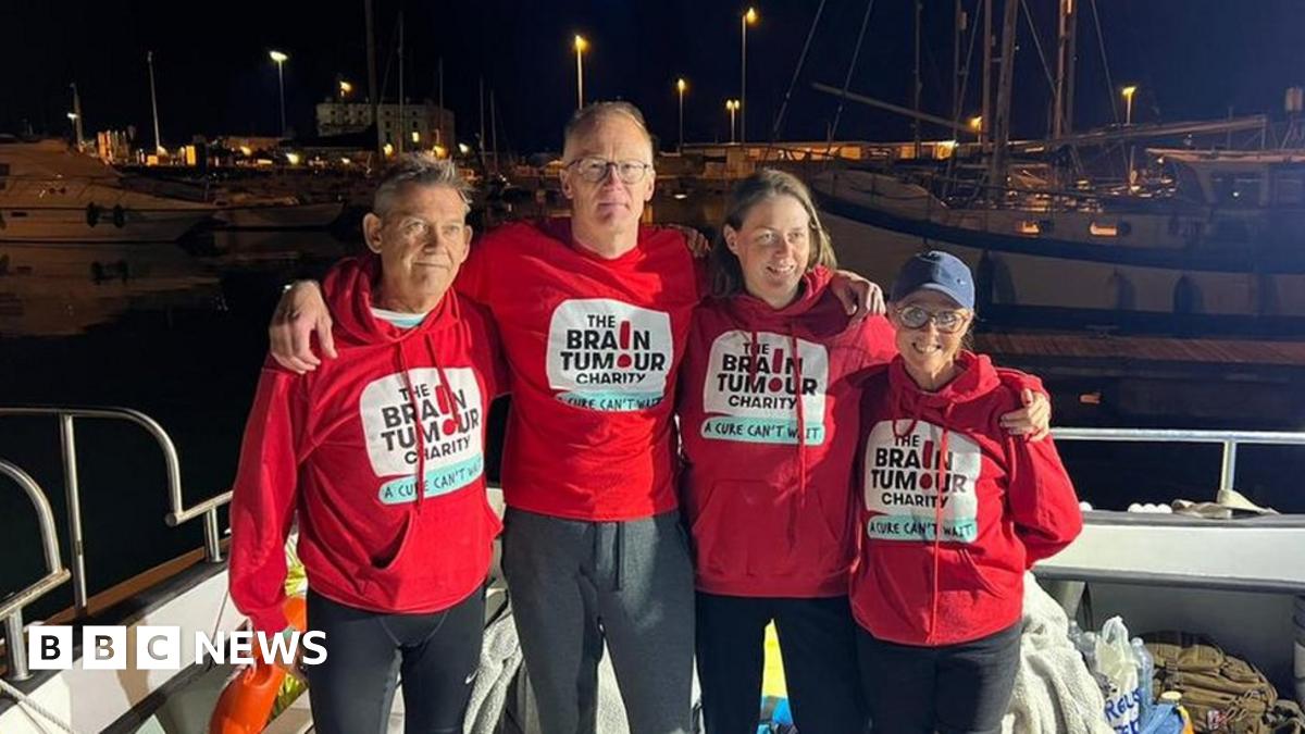 Channel swim team with combined age of 233 hopes for record - BBC News