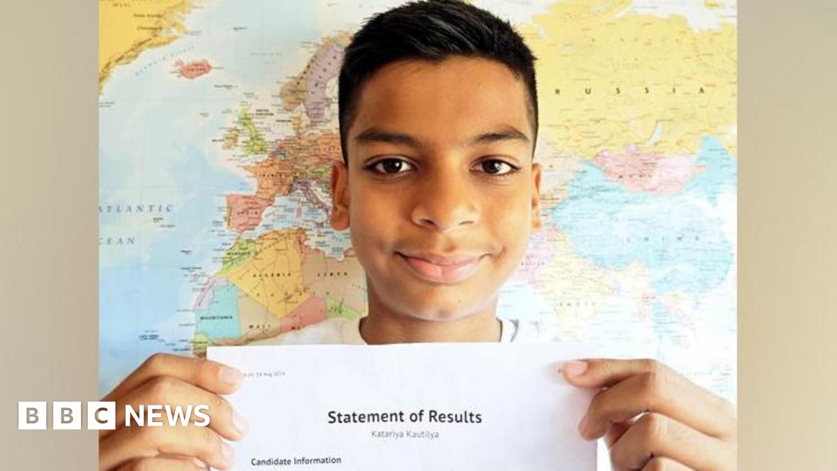 Northampton's Kautilya Katariya,10, gets A* in A-level maths - BBC News