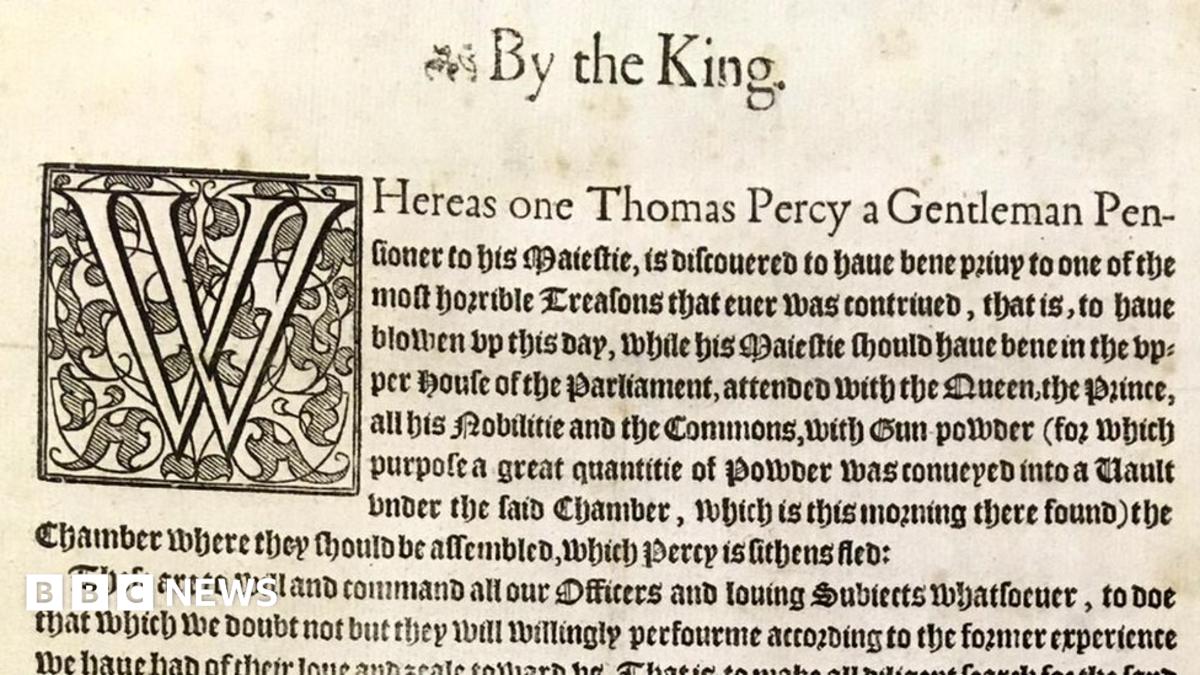 Gunpowder Plot: 1605 Thomas Percy link found in Aberdeen archives - BBC ...