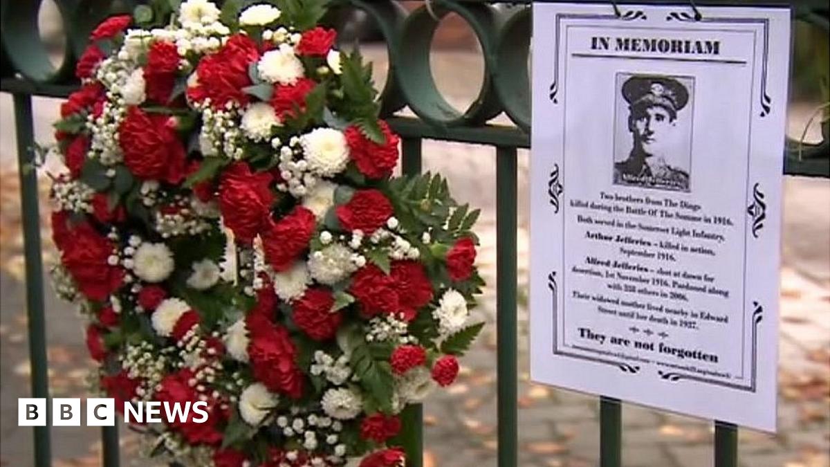 Soldier shot for desertion in World War One remembered - BBC News