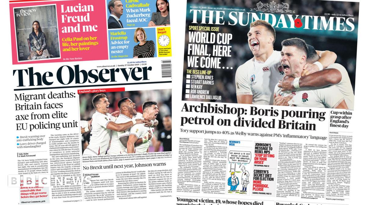 Newspaper headlines: Reaction to lorry deaths the focus on front pages ...