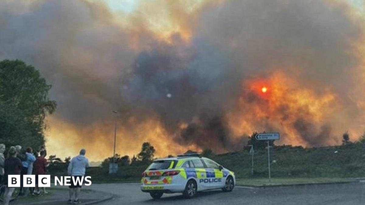 Dorset heath fire: 'Largest blaze in years' under control - BBC News