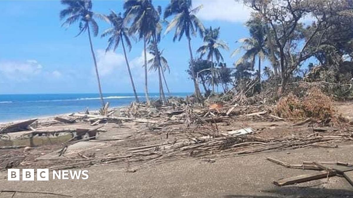 Tonga volcano: New images reveal scale of damage after tsunami - BBC News