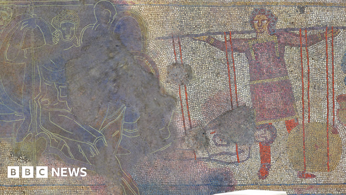 Rare mosaic in Rutland reveals forgotten Trojan War tale - BBC News