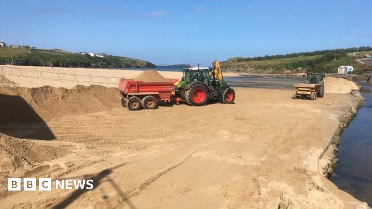 Council moving sand in beach management scheme - BBC News
