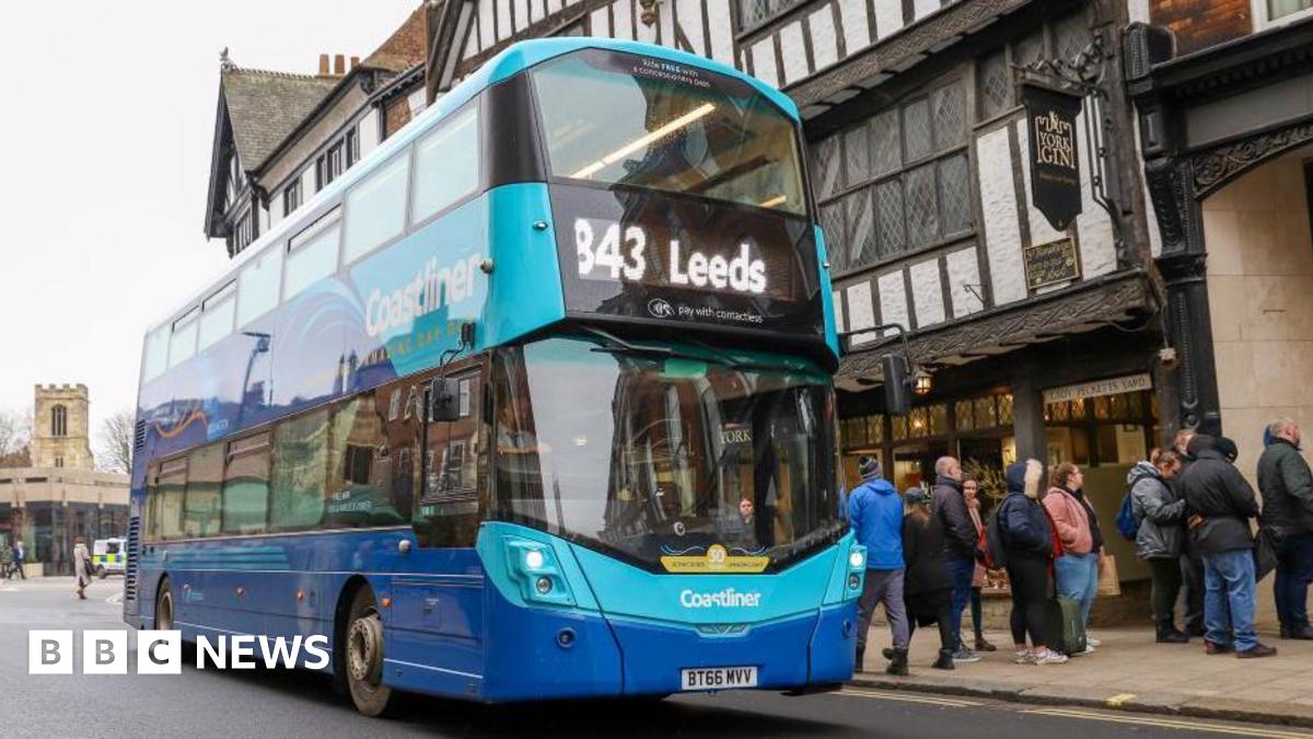 Coastliner bus service 'improved' for Leeds, Tadcaster and York - BBC News