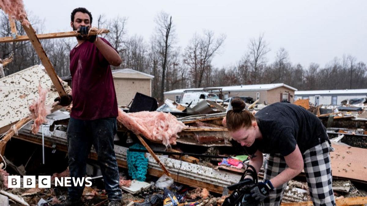 Locals describe destruction after tornadoes death toll rises to 20 - BBC News