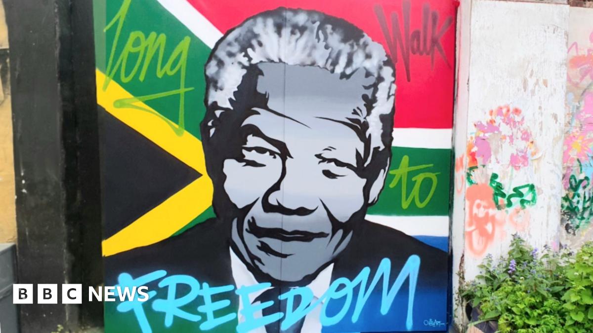 Nelson Mandela mural unveiled at Bristol Freedom Day event - BBC News