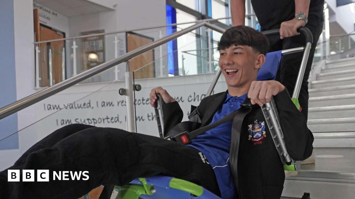 Schoolboy wheelchair user makes fire safety plea - BBC News