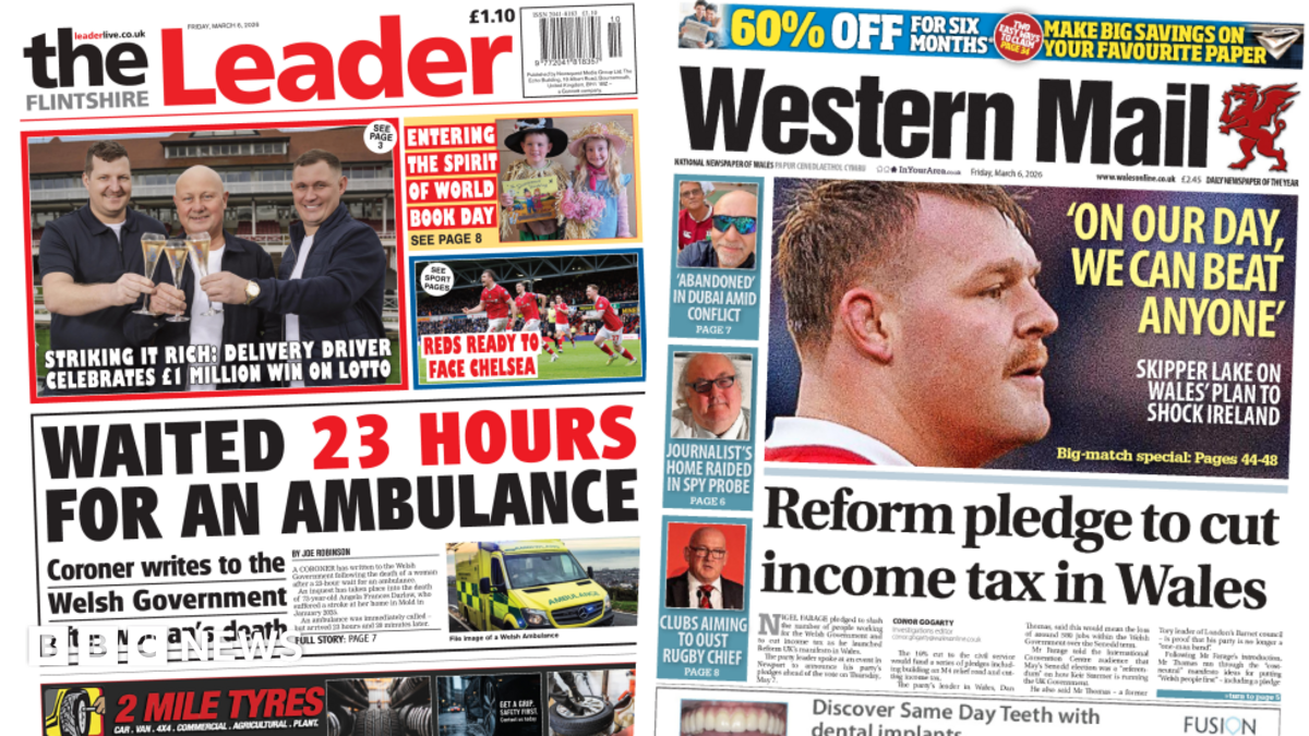 Wales' papers: 23 hour ambulance wait and reform pledge to cut income ...