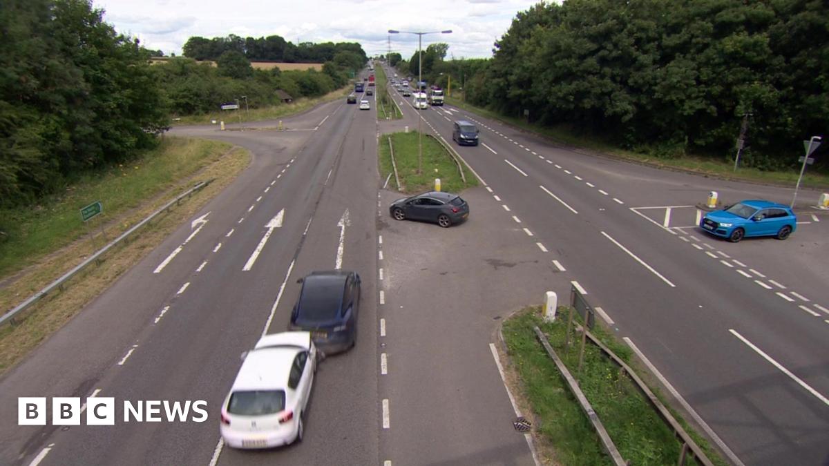 A1 crash captured by BBC crew filming road safety report - BBC News