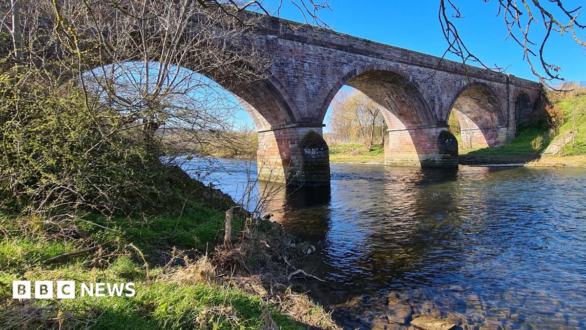 Borders Railway: Work to repair Redbridge Viaduct erosion - BBC News