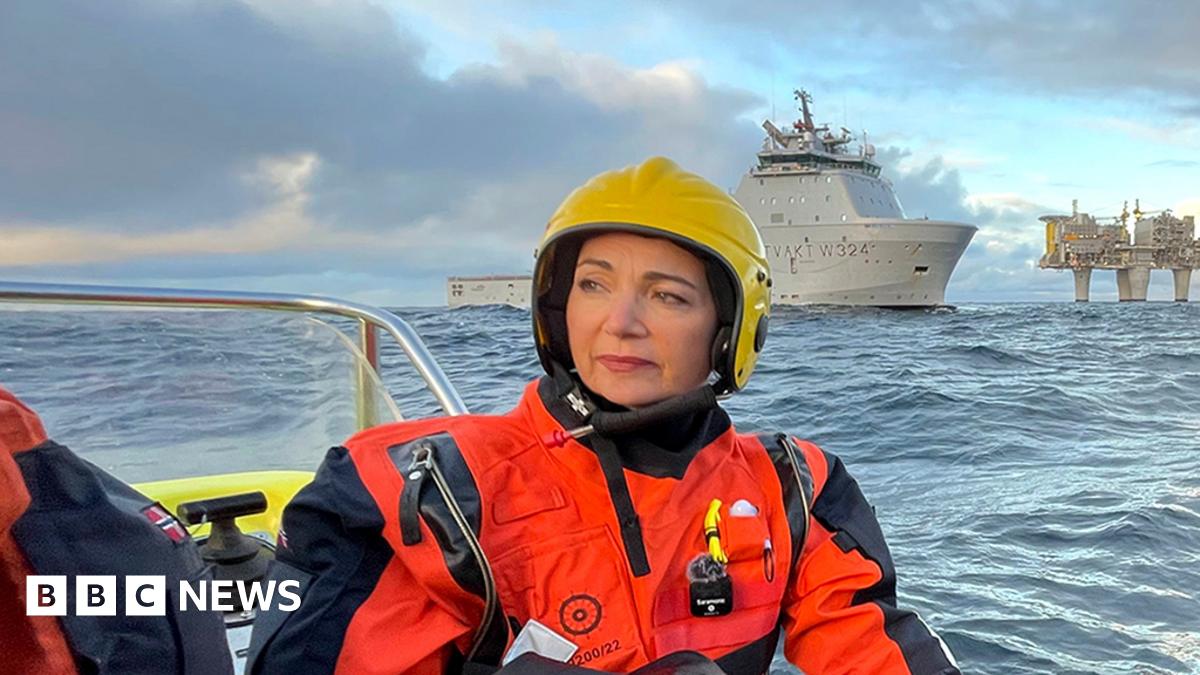 A journey to the site of the Nord Stream explosions - BBC News