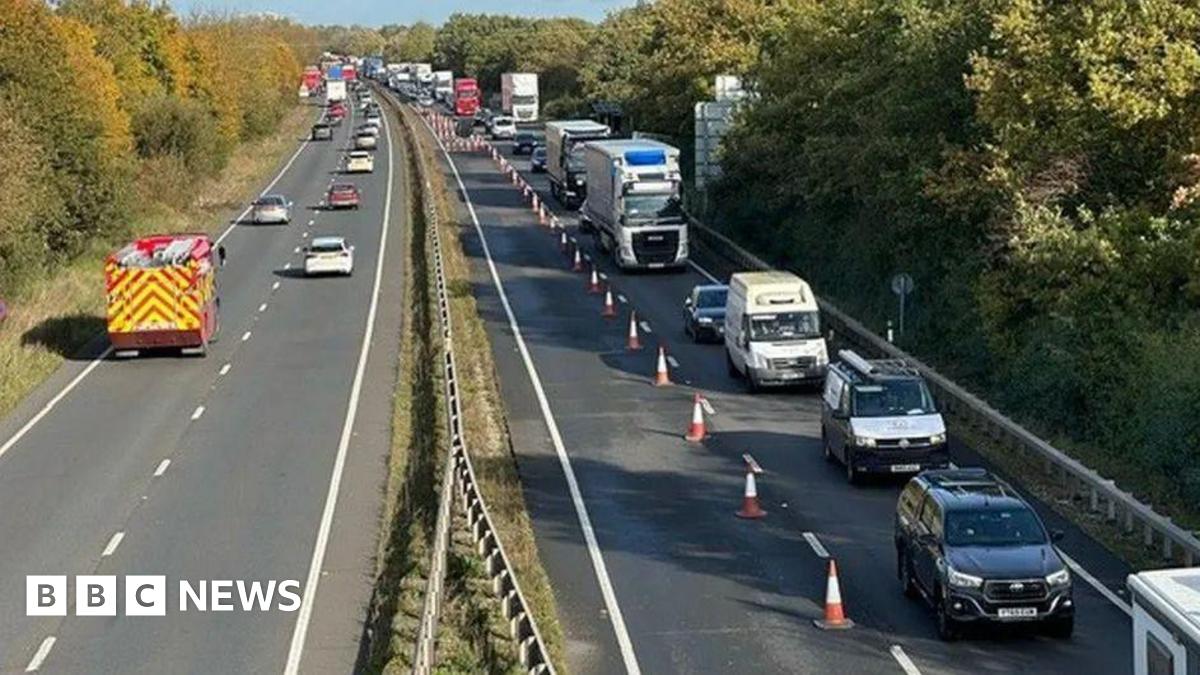 Lane on A34 near Botley to close for four-day gas leak repairs - BBC News