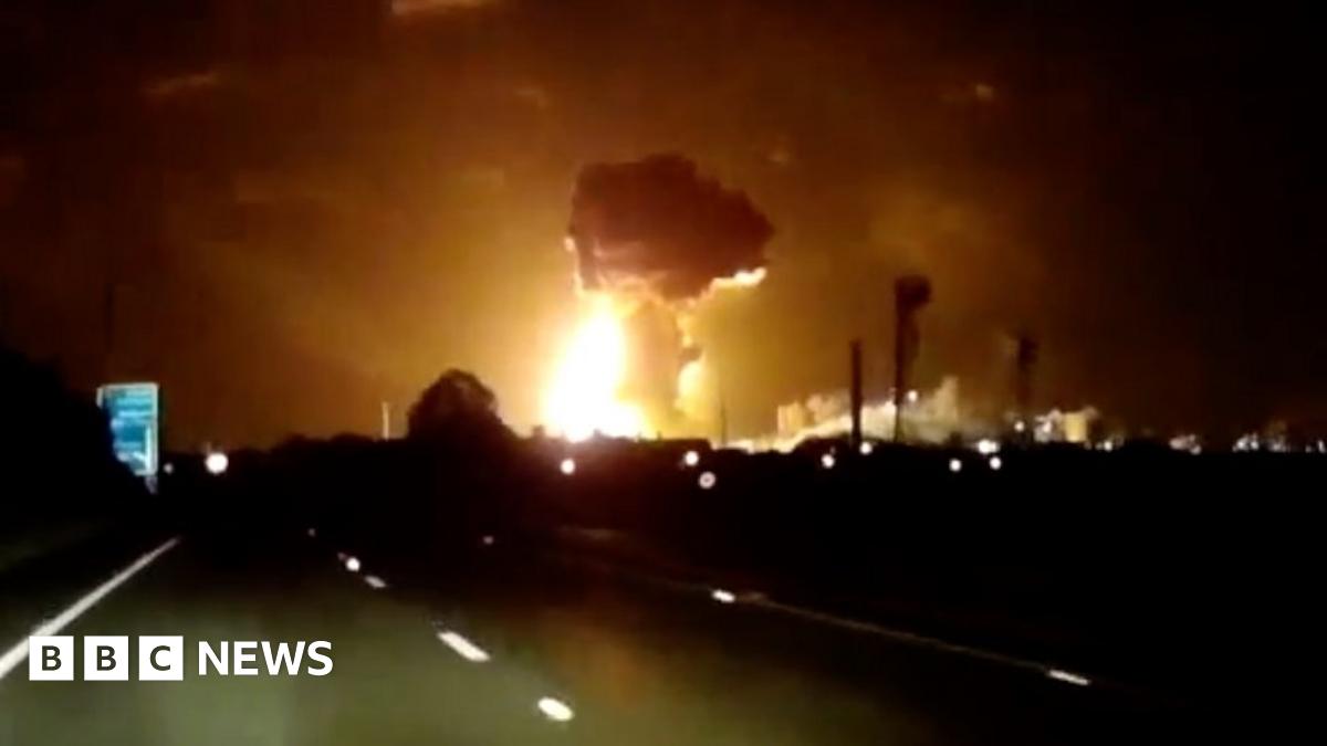 Steel plant explosion: Two burned at Tata in Port Talbot - BBC News