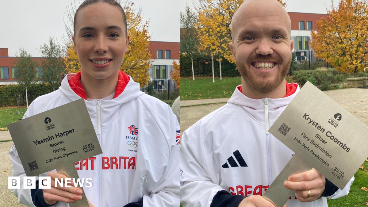 Olympians and Paralympians honoured in tree-planting ceremony - BBC News