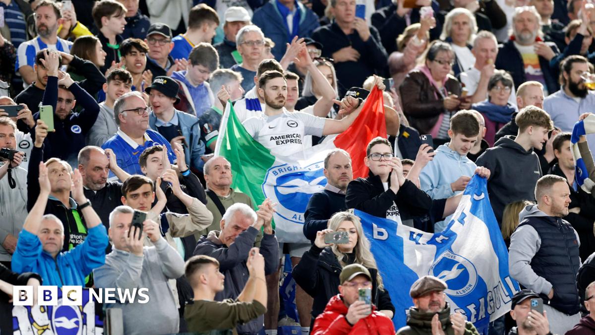 Brighton fans hopeful ahead of Europa League match against Roma - BBC News