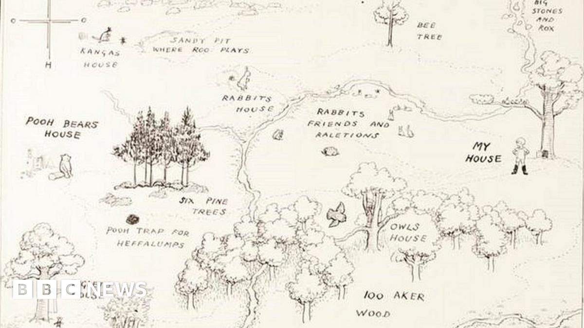 Original 1926 Winnie-the-Pooh map sells for record £430,000 - BBC News