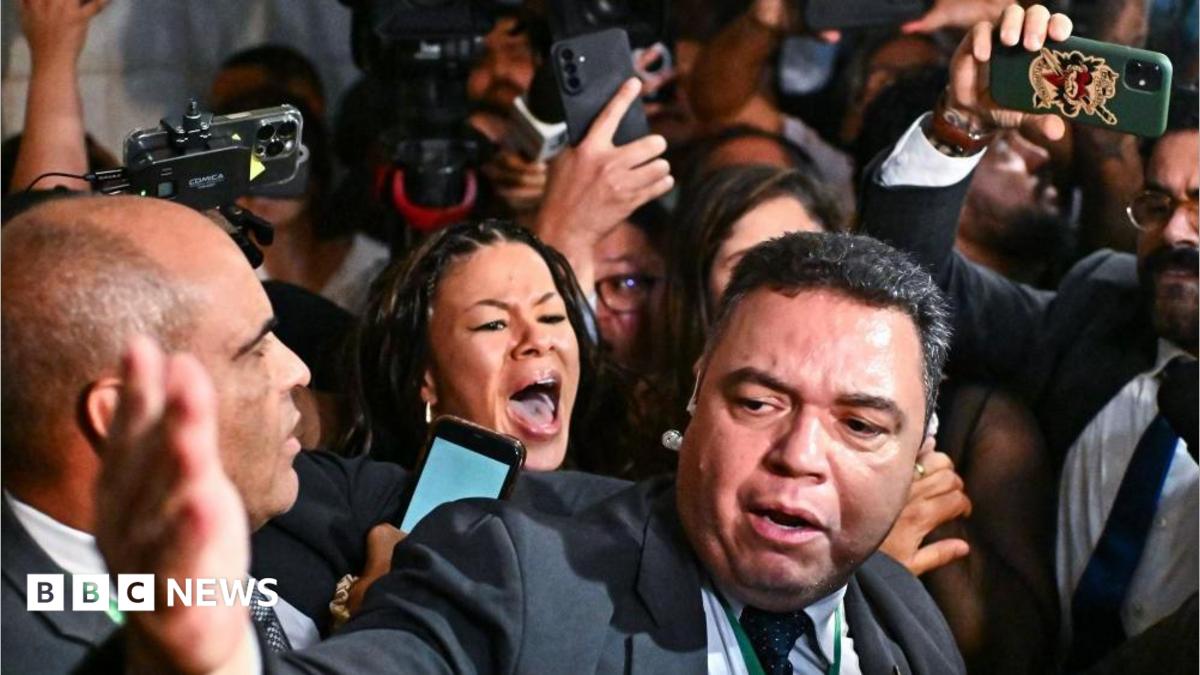 Brazil: Chaos breaks out in Congress during Jair Bolsonaro sentence ...