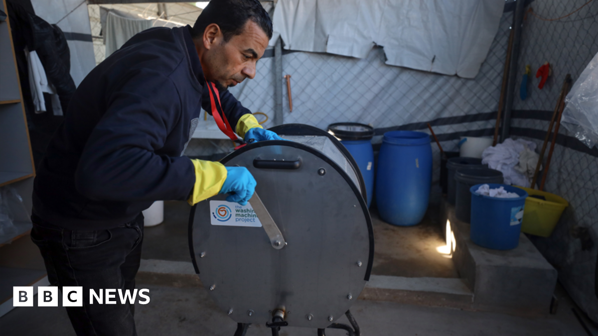 Bath graduate's hand washing machines 'making difference' in Gaza - BBC ...