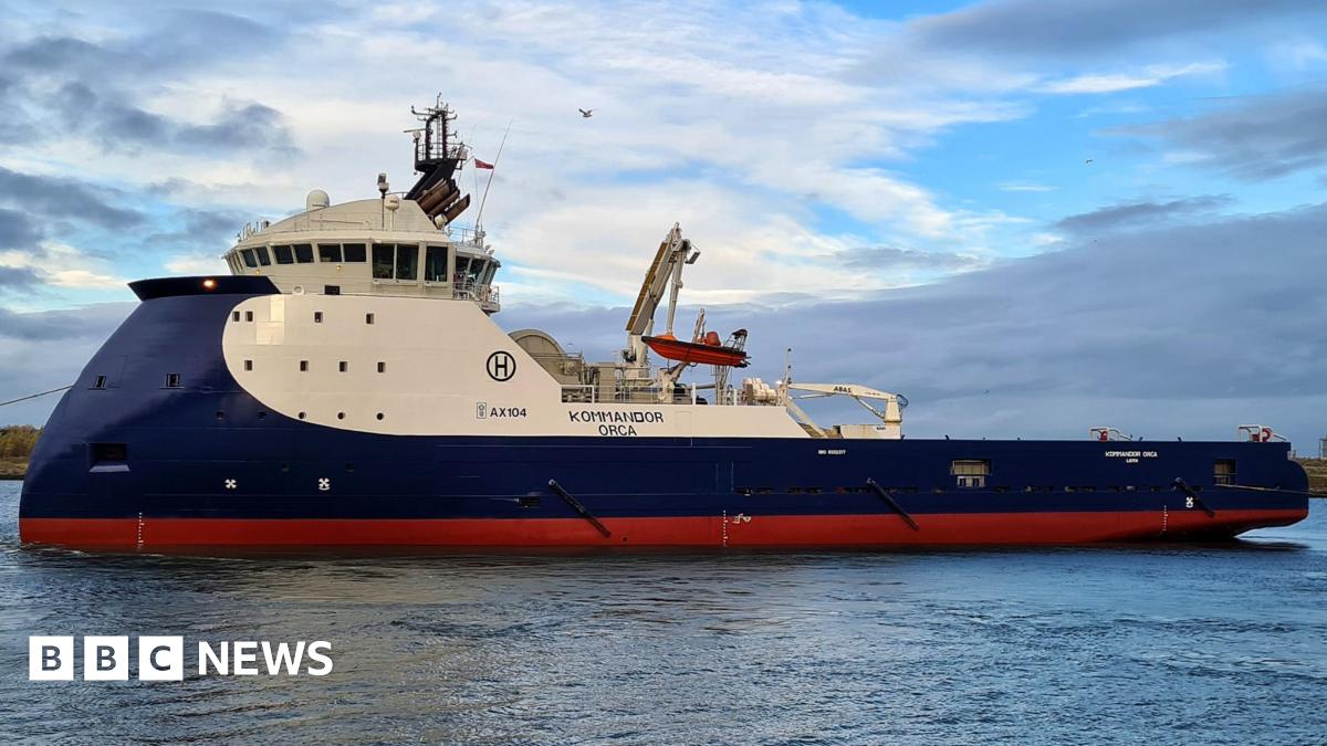 Portland: Ship's officer's leg crushed in unsafe crane operation - BBC News