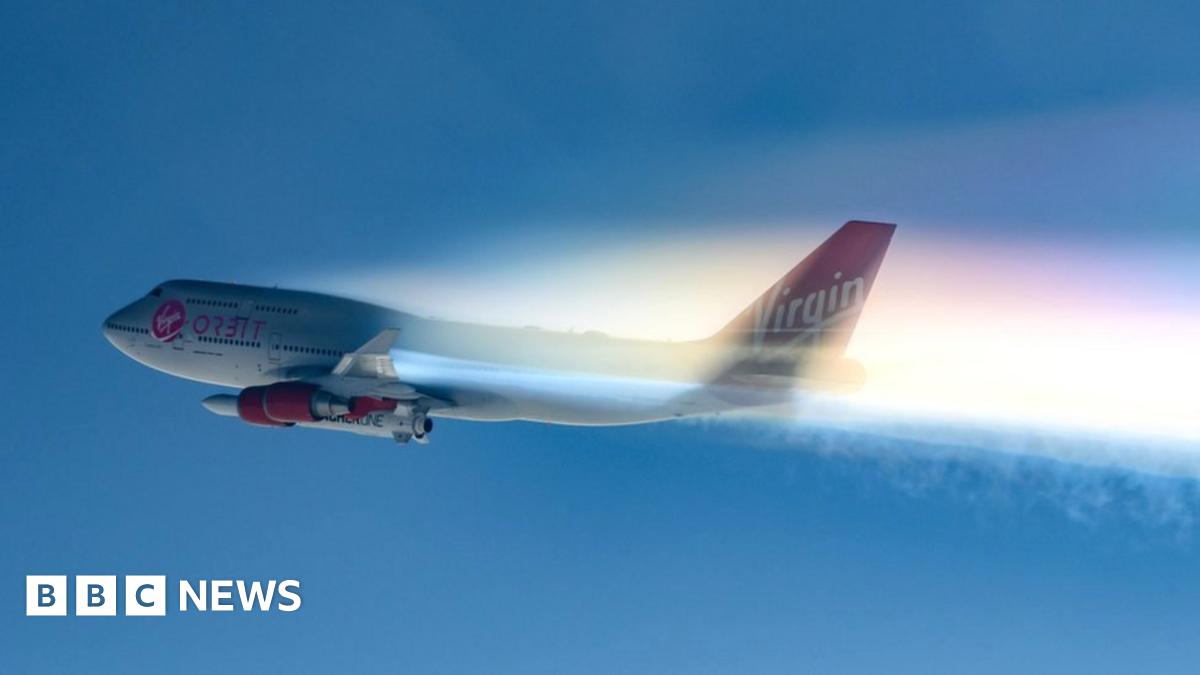 RAF man unleashes Virgin Orbit space rocket over Pacific - BBC News