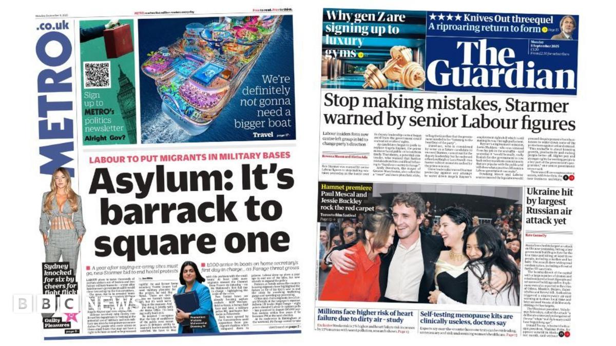 Newspaper headlines: 'Barrack to square one' on asylum and 'stop making ...