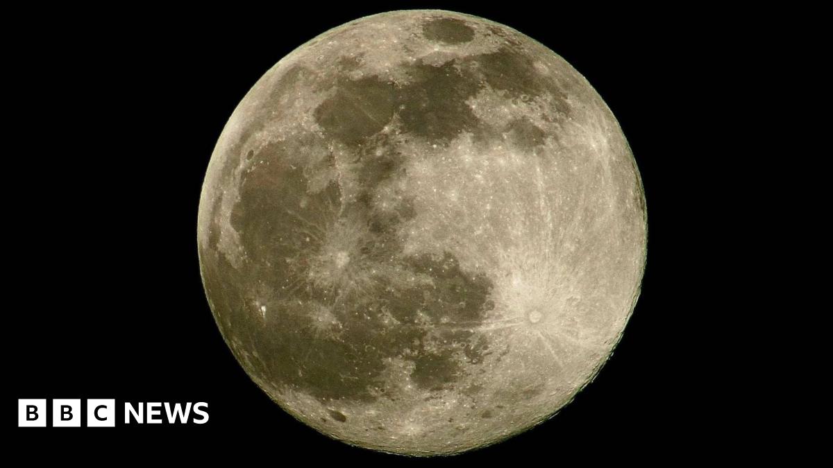 In pictures: Clear skies offer great view of Worm Moon - BBC News