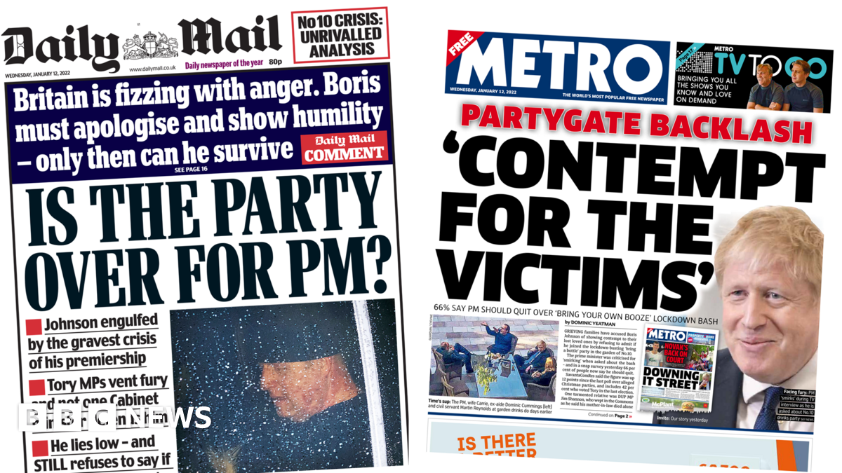 Newspaper headlines: Is the party over for PM and 'contempt for victims ...