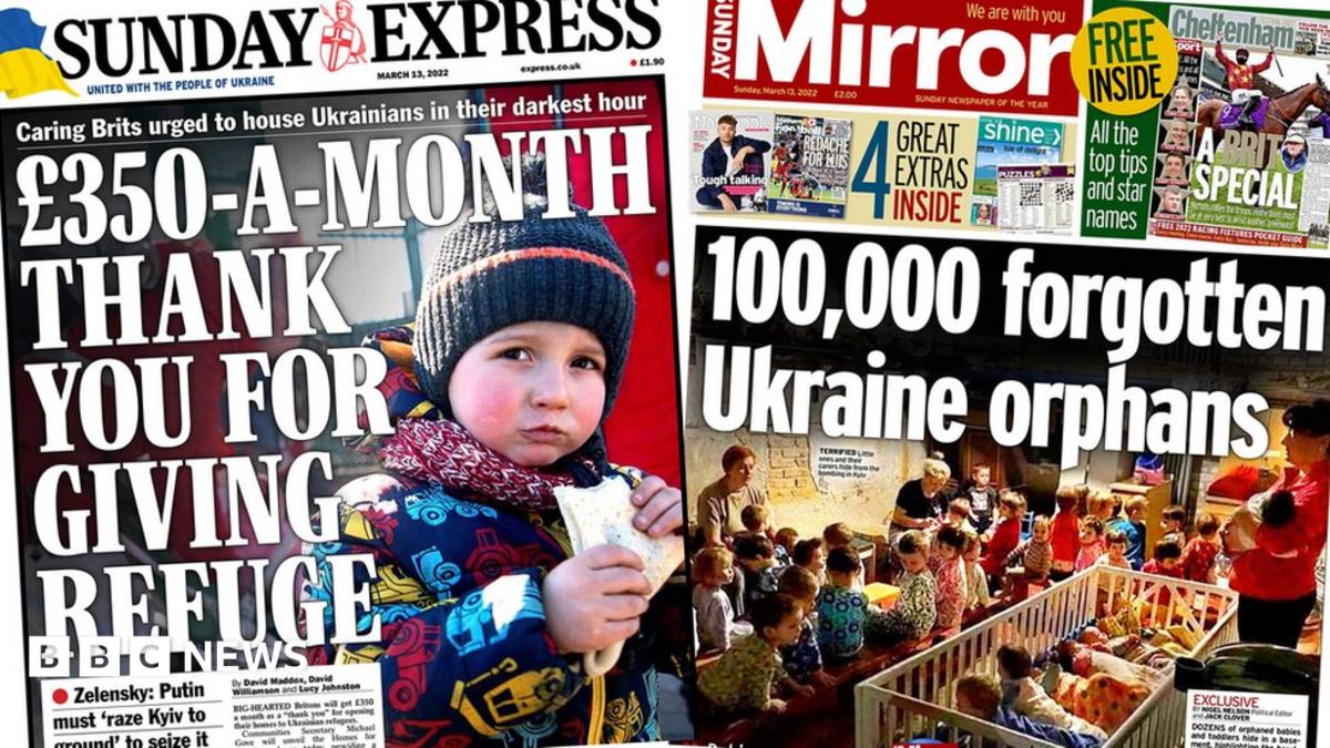 Newspaper headlines: UK refugee scheme and plea to help orphans - BBC News