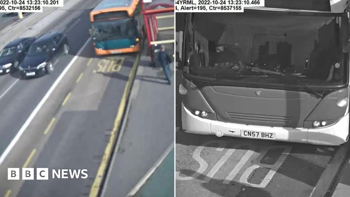 Leeds bus fined for being in bus lane to get to bus stop - BBC News