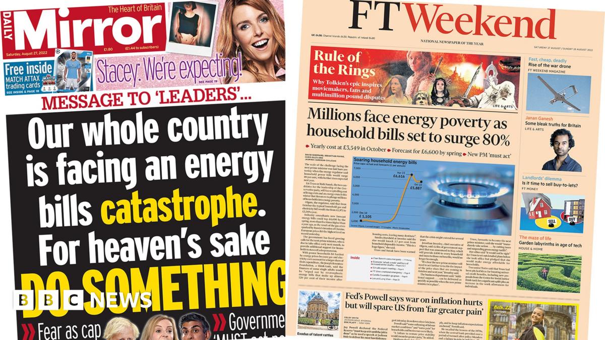 Newspaper headlines: 'Do something' as 'millions face energy poverty' - BBC News
