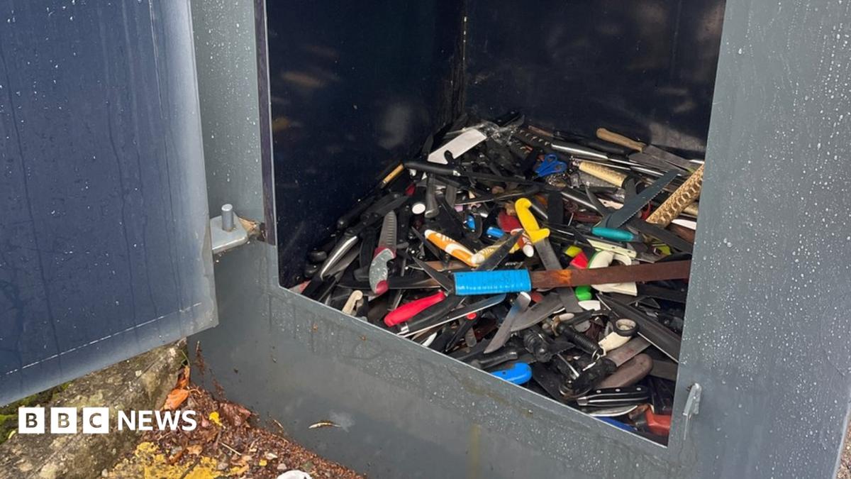 Swords and meat cleavers among 1,100 weapons left in knife bins amnesty ...