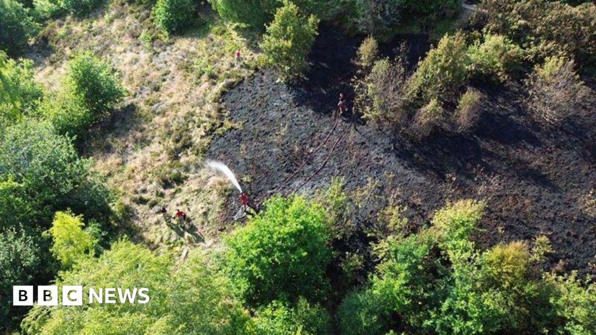 Wildfire warning after blaze breaks out at Stoke-on-Trent park - BBC News